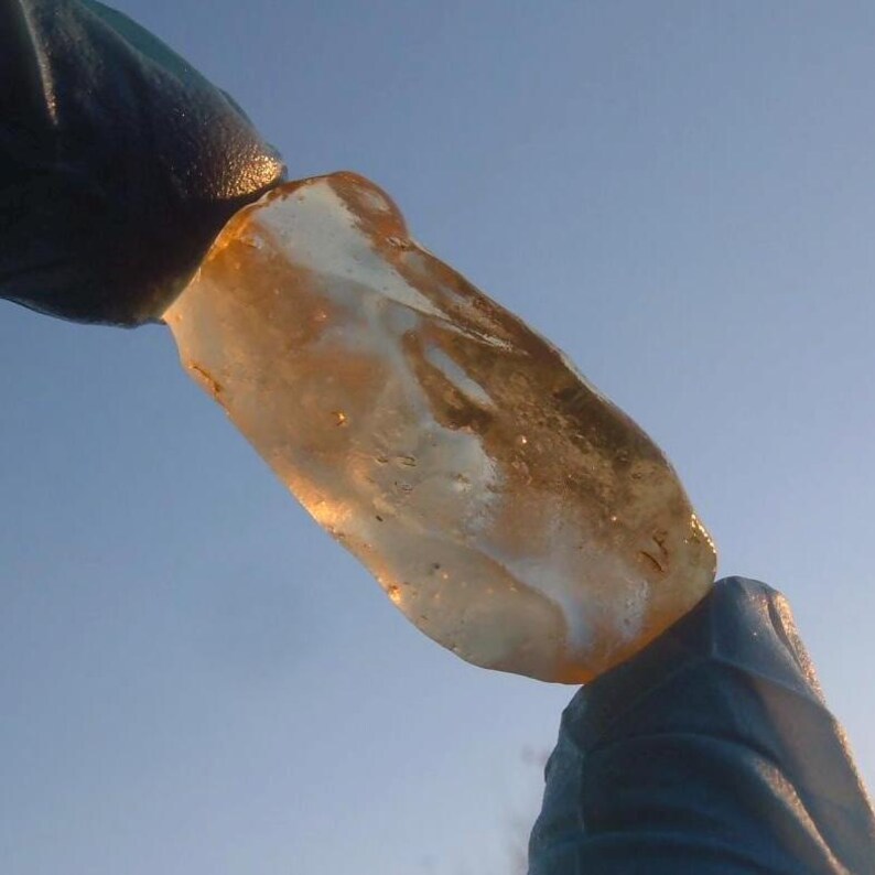 75 Crt Libyan Desert Glass ( Dimples Gem AAAA+ )gold Meteorite Impact ...