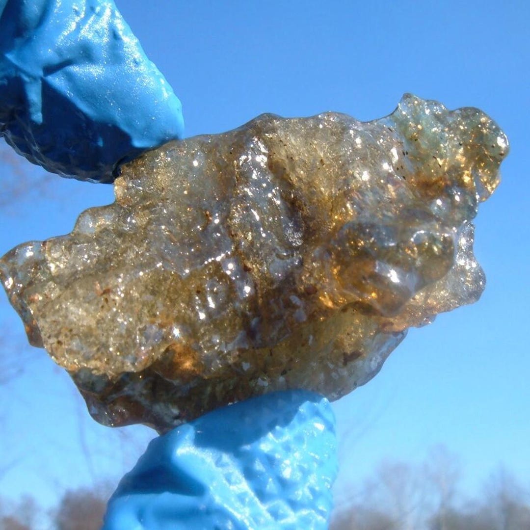 220 Crt Libyan Desert Glass dark Gray Blue Gem Meteorite Impact Tektite ...