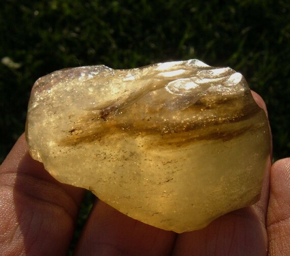 280 Carat Crystal Libyan Desert Glass Gold Meteorite Impact | Etsy