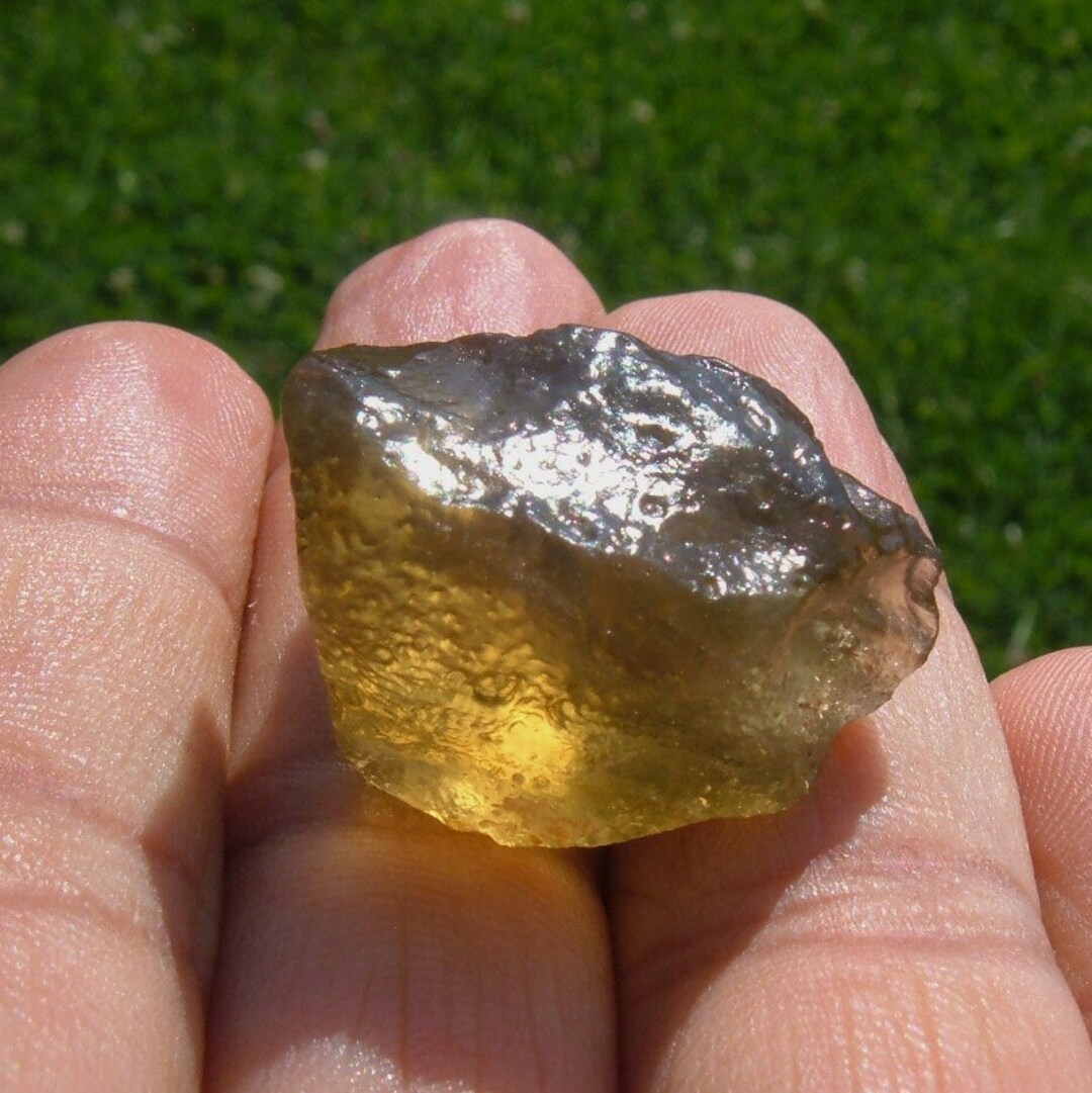 55 Carat Crystal Libyan Desert Glass Gold Meteorite Impact Tektite ...