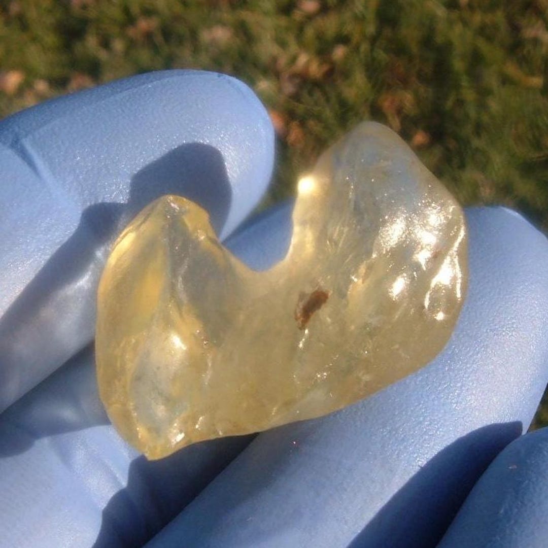 40 Carat Libyan Desert Glass Yellow Gem Meteorite Impact Tektite egypt ...