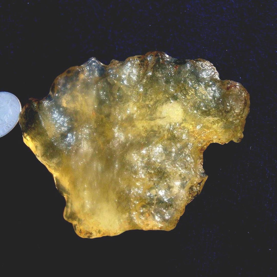 279 Crt Libyan Desert Glass ( Flat Yellow ) Gold Meteorite Impact ...