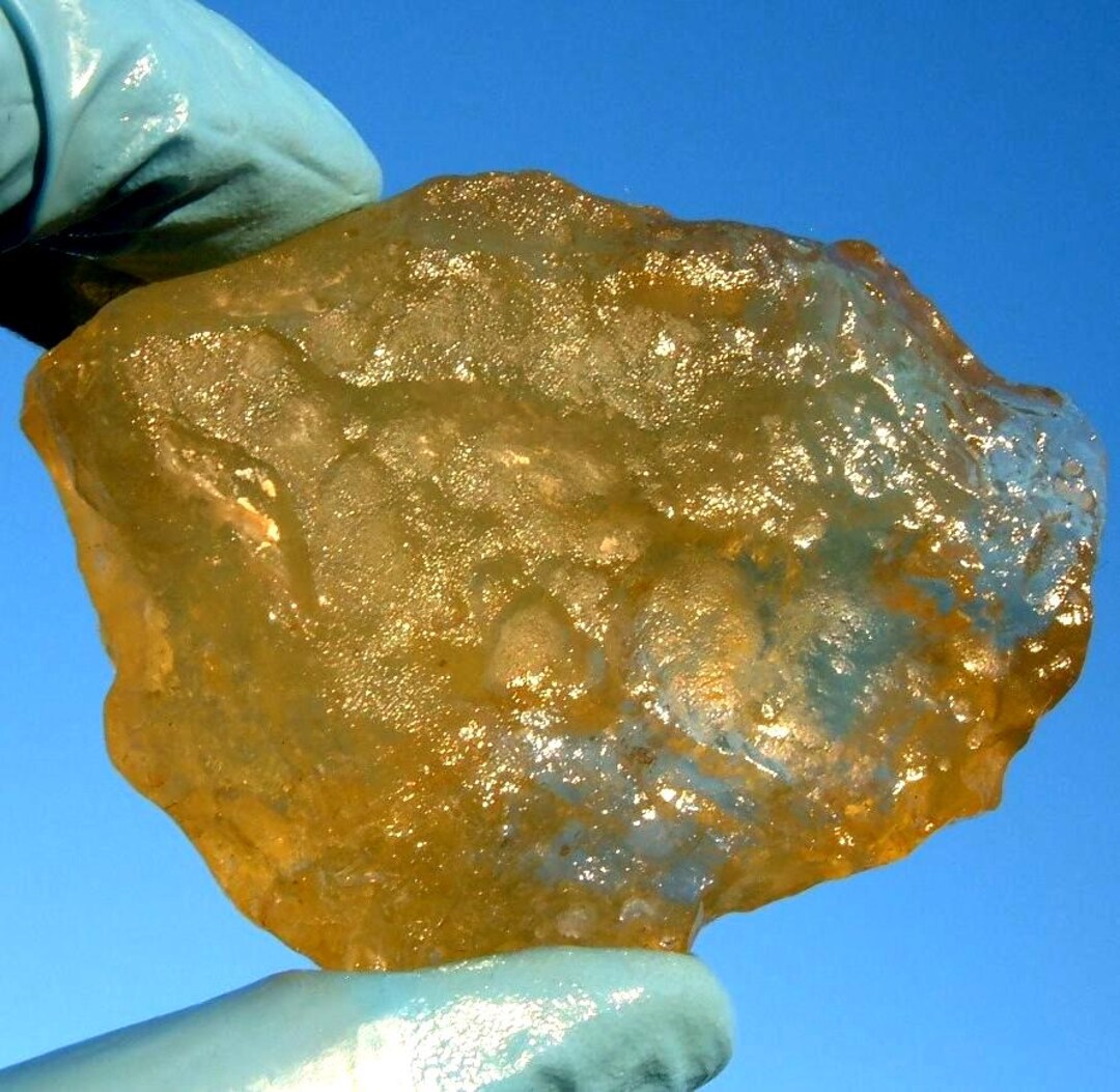 990 Crt Gem Libyan Desert Glass Gold Meteorite Impact Tektite Cintamani ...