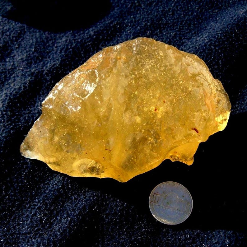 1384 Crt Libyan Desert Glass (stand Alone Display Crystal) Gold ...