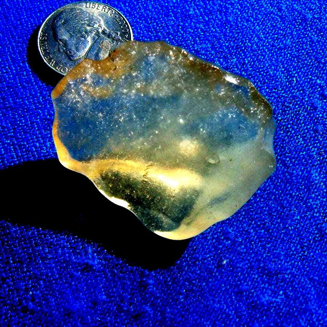 120 Crt Libyan Desert Glass (soft Yellow Gem) Gold Meteorite Impact ...