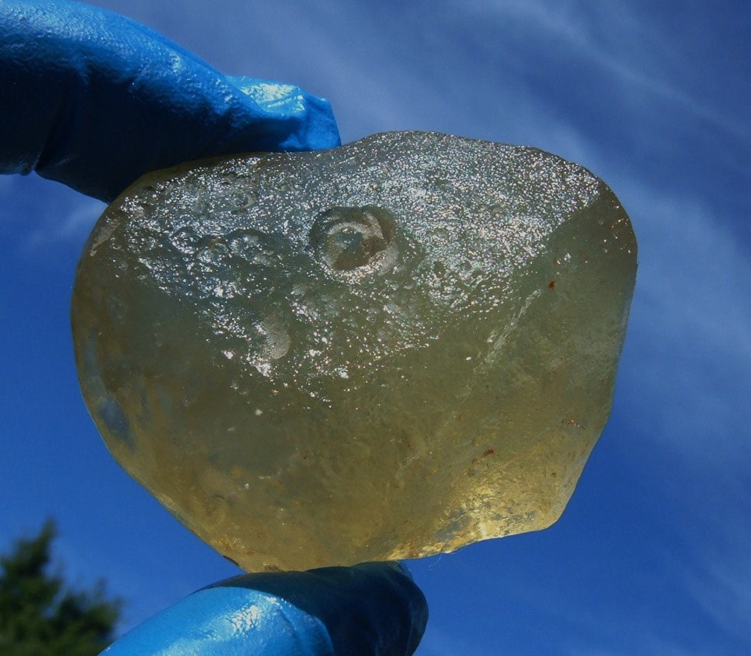 525 Crt Libyan Desert Glass ( Gem Quality Yellow- Dimples )meteorite ...