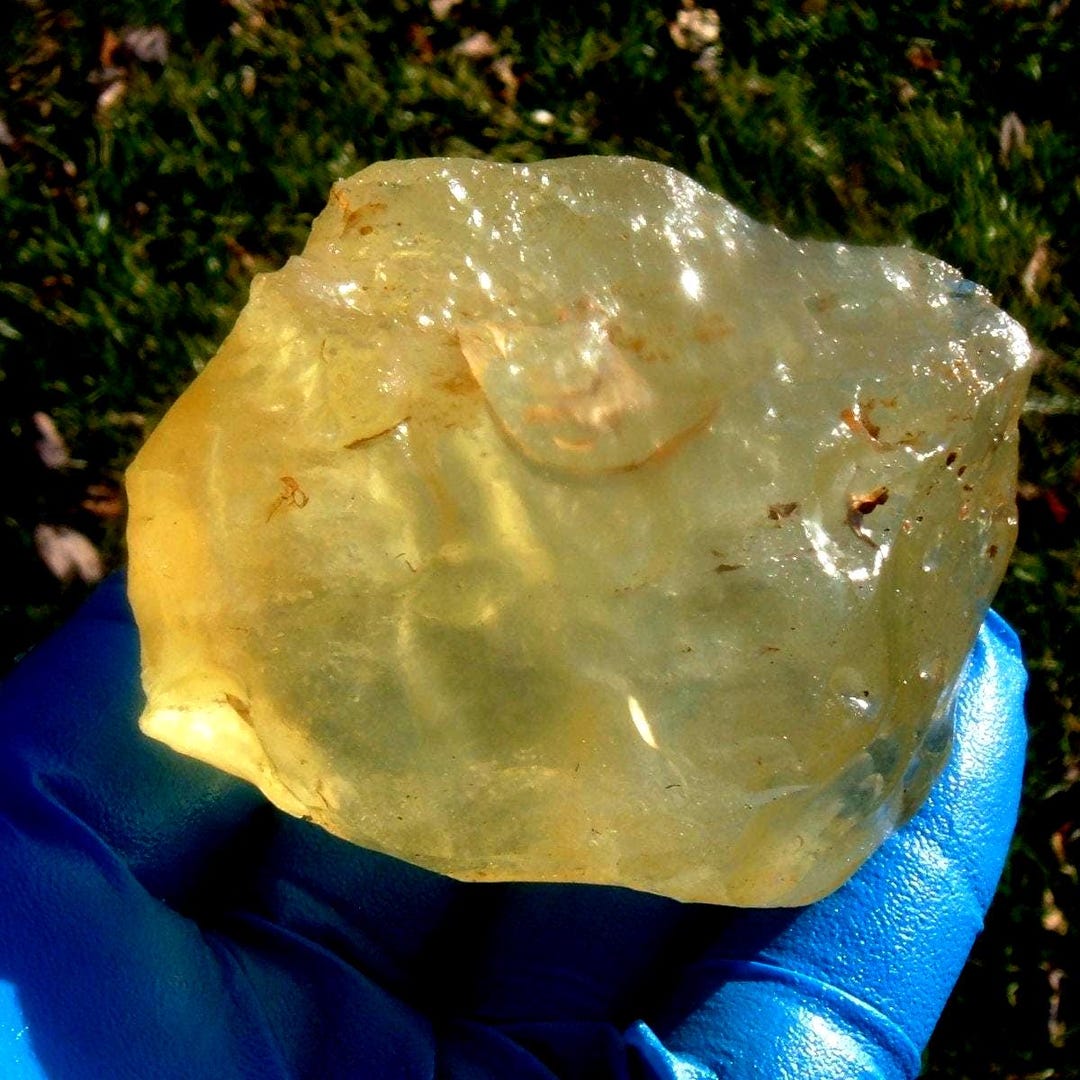 950 Crt Libyan Desert Glass( Yellow Gem ) Meteorite Impact Tektite ...
