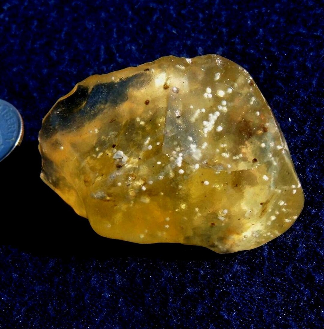 125 Crt Libyan Desert Glass Gold Meteorite Impact Tektite Egypt Sahara ...