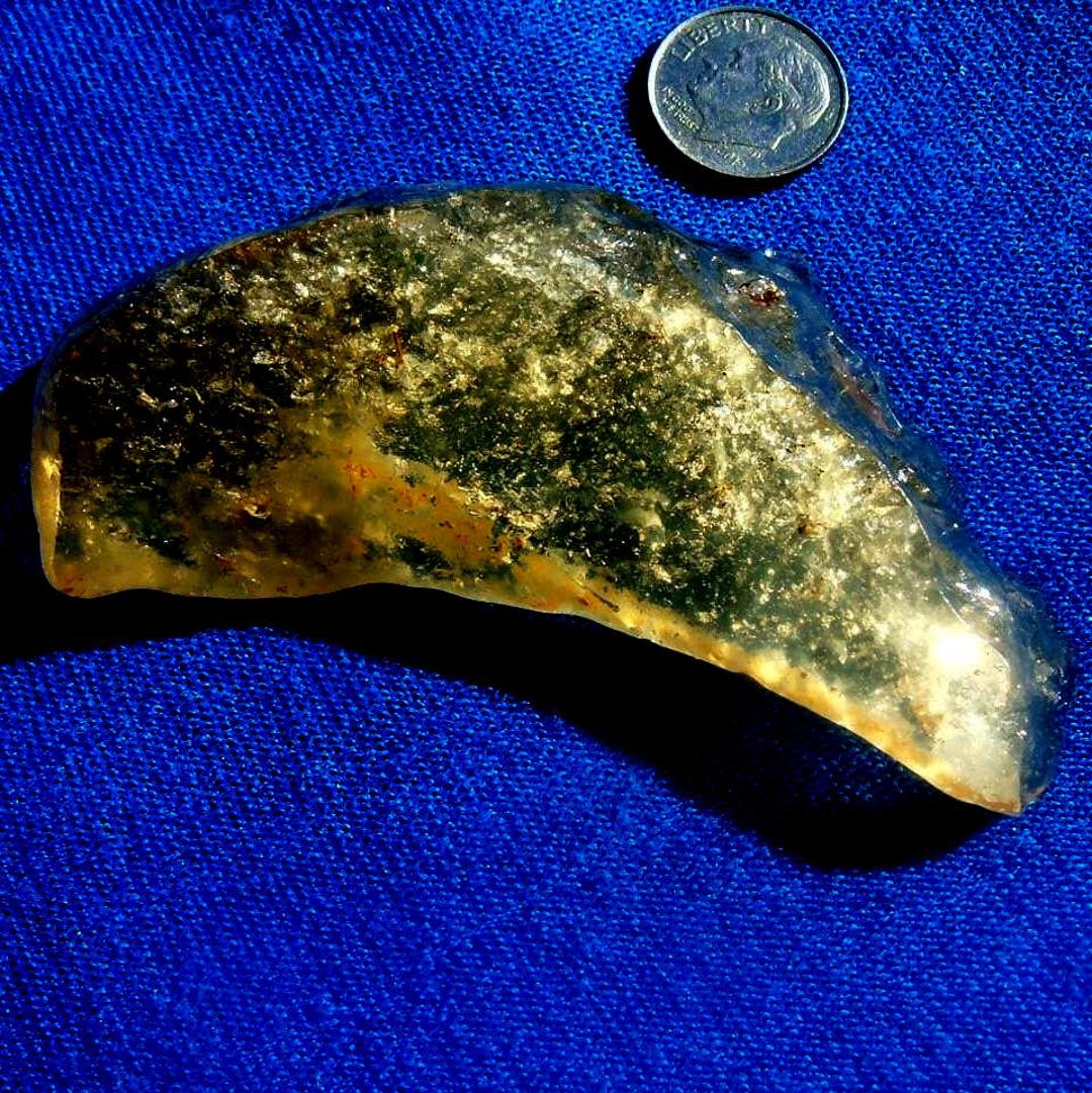 275 Crt Libyan Desert Glass (dimples -yellow Super Transparency ) Gold ...