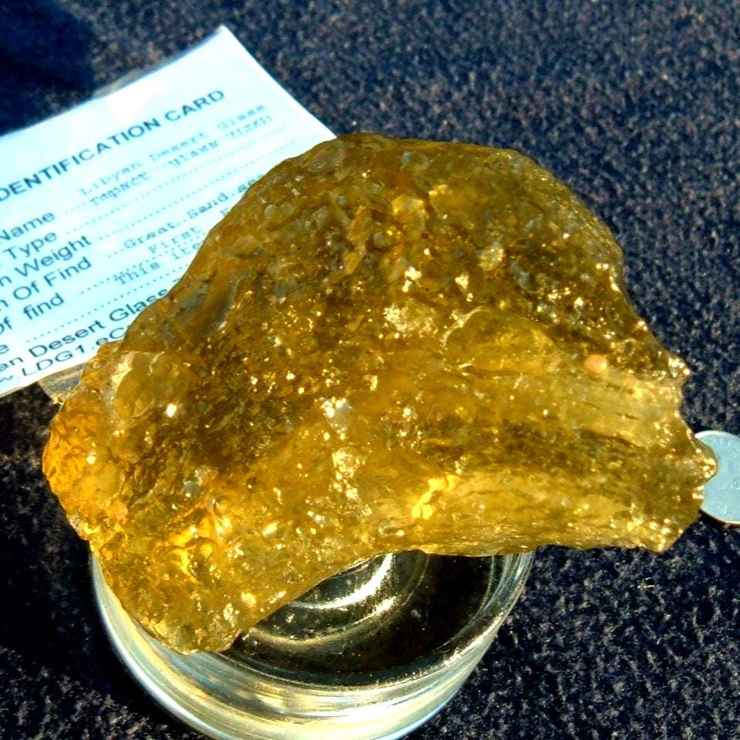 1000 Crt Libyan Desert Glass (green ) Meteorite Impact Tektit |egypt ...
