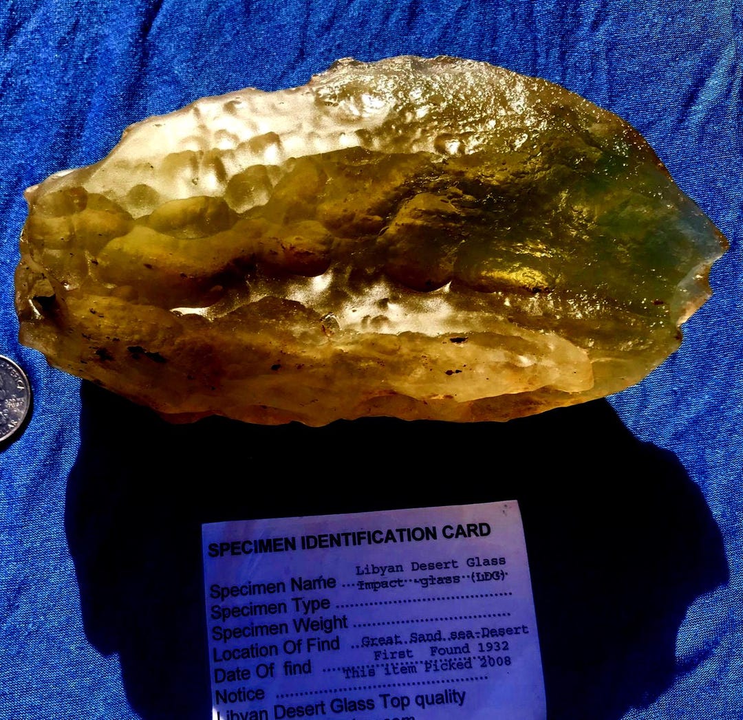 3685 Crt Libyan Desert Glass Yellow Gem ( Very Big Crystal } Meteorite ...