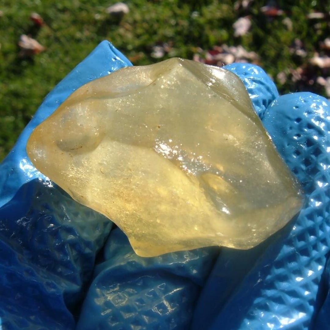140 Crt Libyan Desert Glass yellow Crystal Meteorite Impact ...