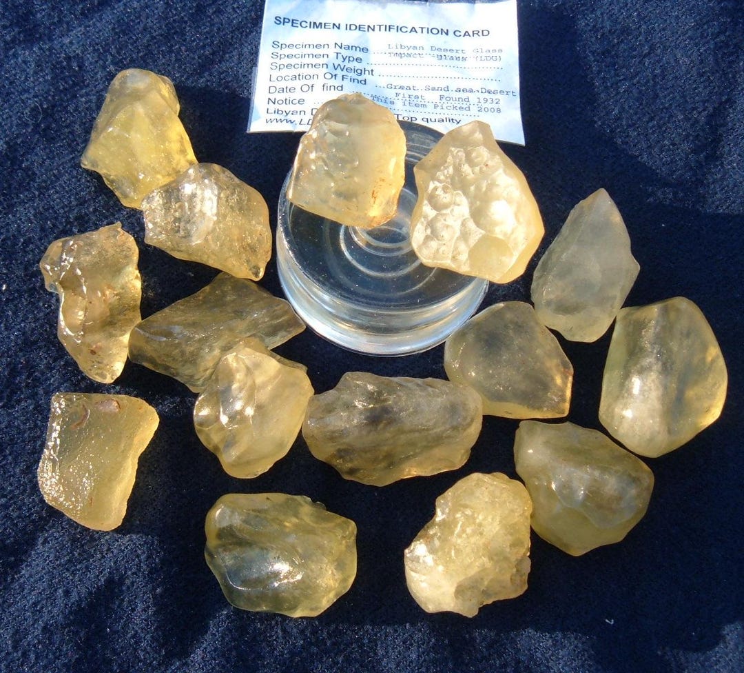 2500 Crt Libyan Desert Glass 500g Soft Grade A Meteorite Impact Tektite ...