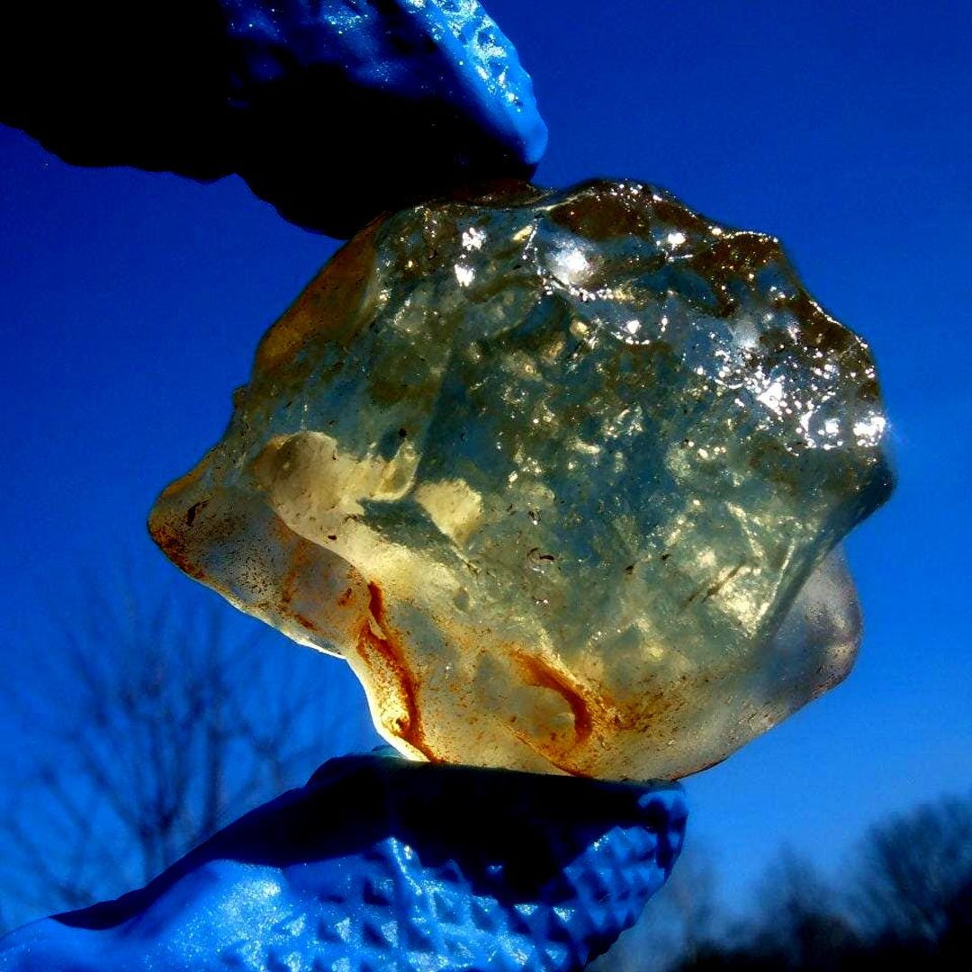220 Crt Libyan Desert Glass (yellow Gem) Meteorite Impact Tektite ...