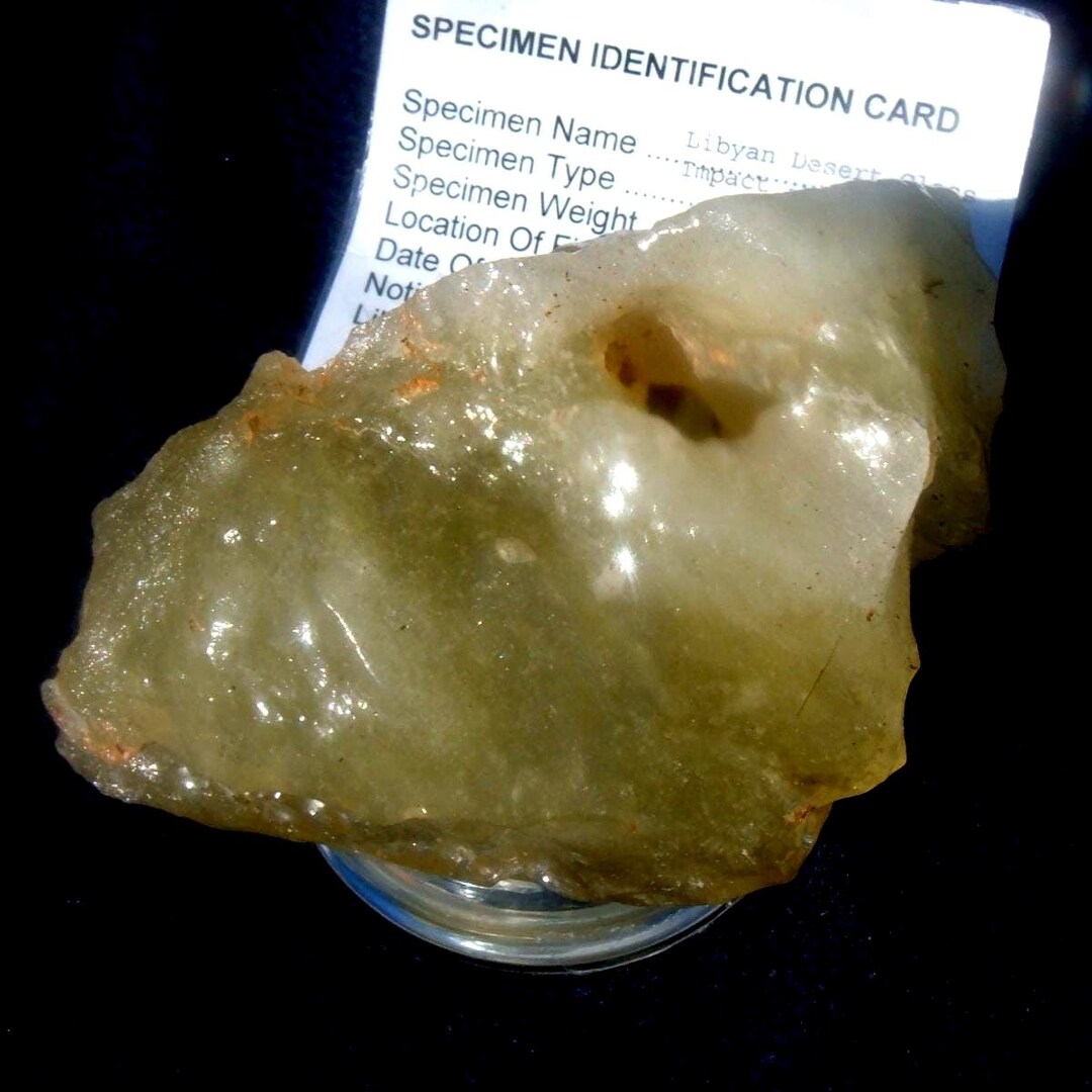 1790 Crt Libyan Desert Glass( Natural Hole) Meteorite Impact Tektite ...
