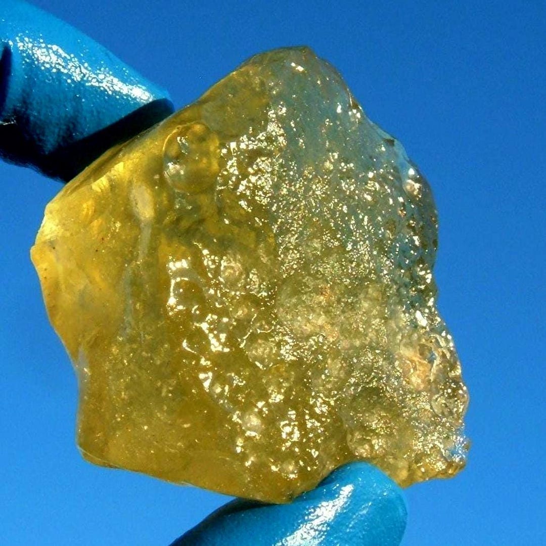 555 Crt Libyan Desert Glass (yellow Gem ) Meteorite Impact Tektite ...