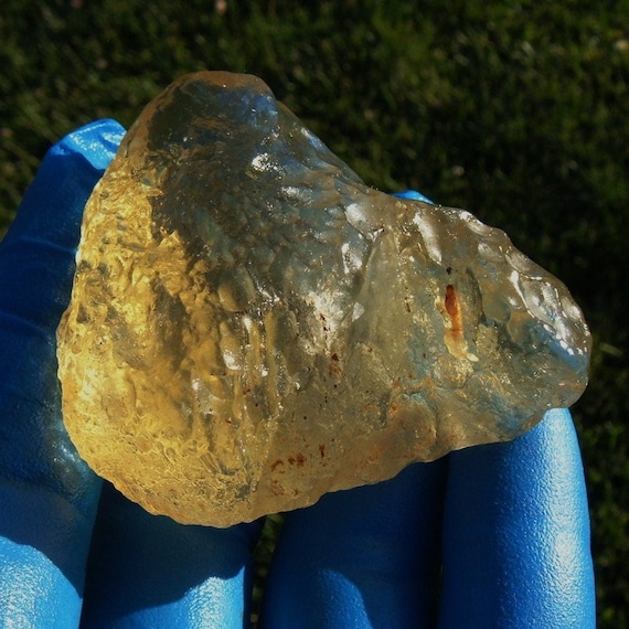 360 Carat Libyan Desert Glass Top Glass Meteorite Imp… - Gem