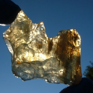 200 Carat Libyan Desert Glass dark Blue Lines Meteorite Impact Tektite ...