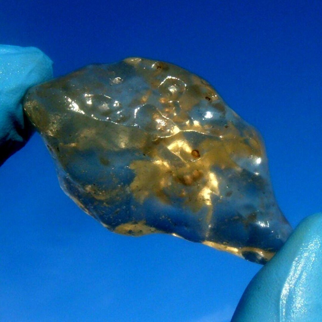 130 Crt Libyan Desert Glass (yellow Dimples ) Gold Meteorite Impact ...