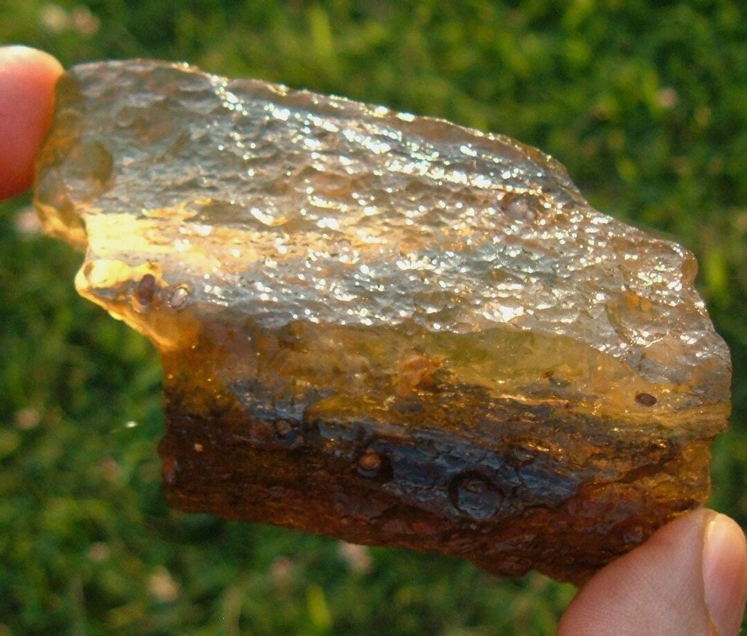 535 Crt Gem Libyan Desert Glass Gold Meteorite Impact Tektite Cintamani ...