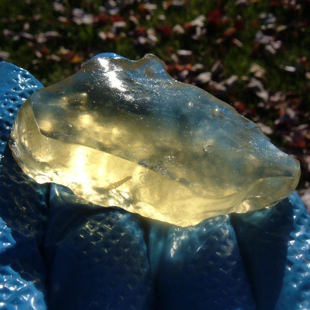 175 Crt Libyan Desert Glass Yellow Gem Meteorite Impact Tektite egypt ...