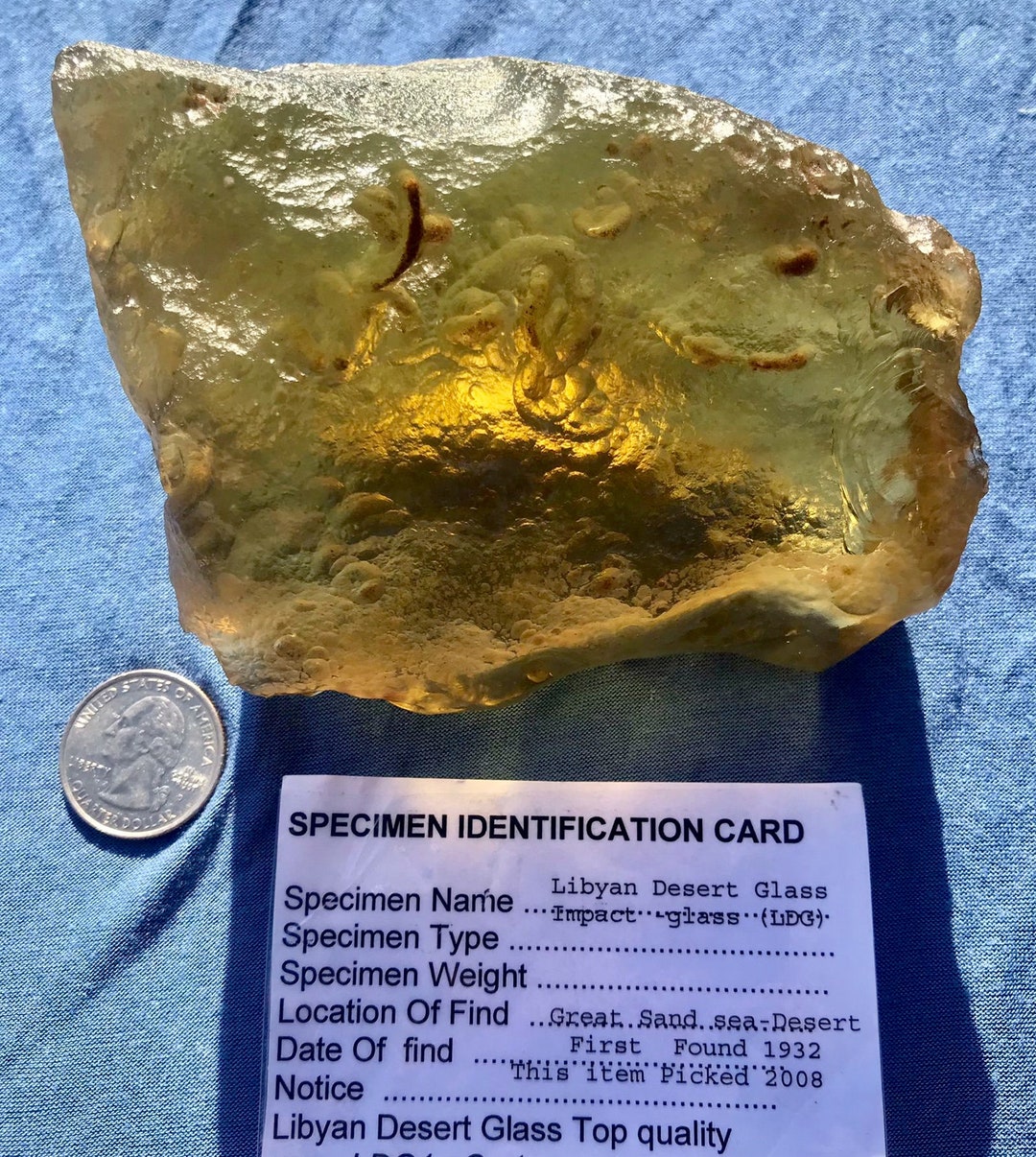2540 Carat or 508 Gr Libyan Desert Glass Yellow Gem very Big Crystal ...