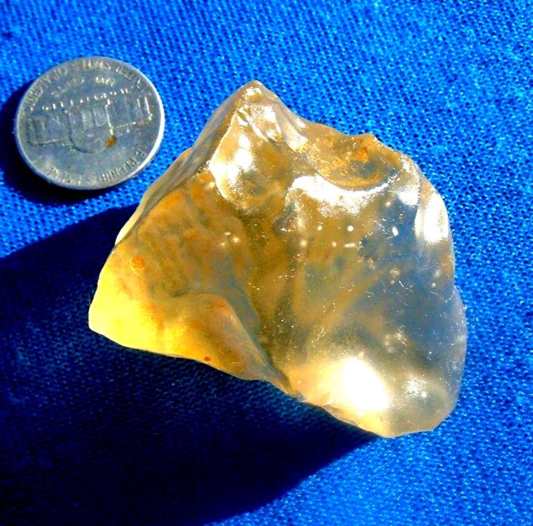 255 Crt Libyan Desert Glass( Dimples -yellow Gem) Meteorite Impact ...