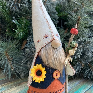 Sunflower Gnome Autumn Fall Pumpkin Handmade Gnome - Etsy