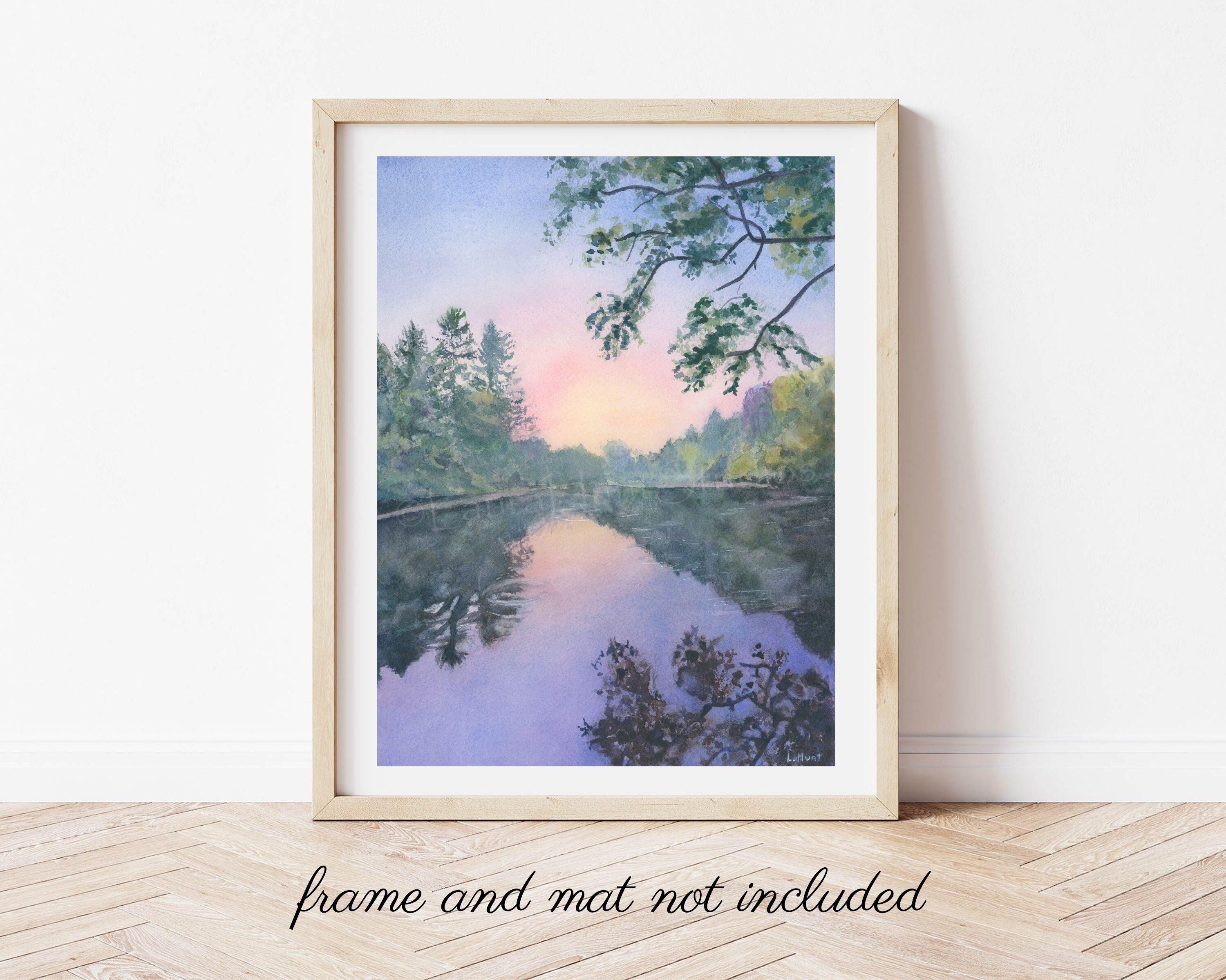 Wisconsin Art Print, Lake Artwork, Midwest Landscape, Wisconsin ...