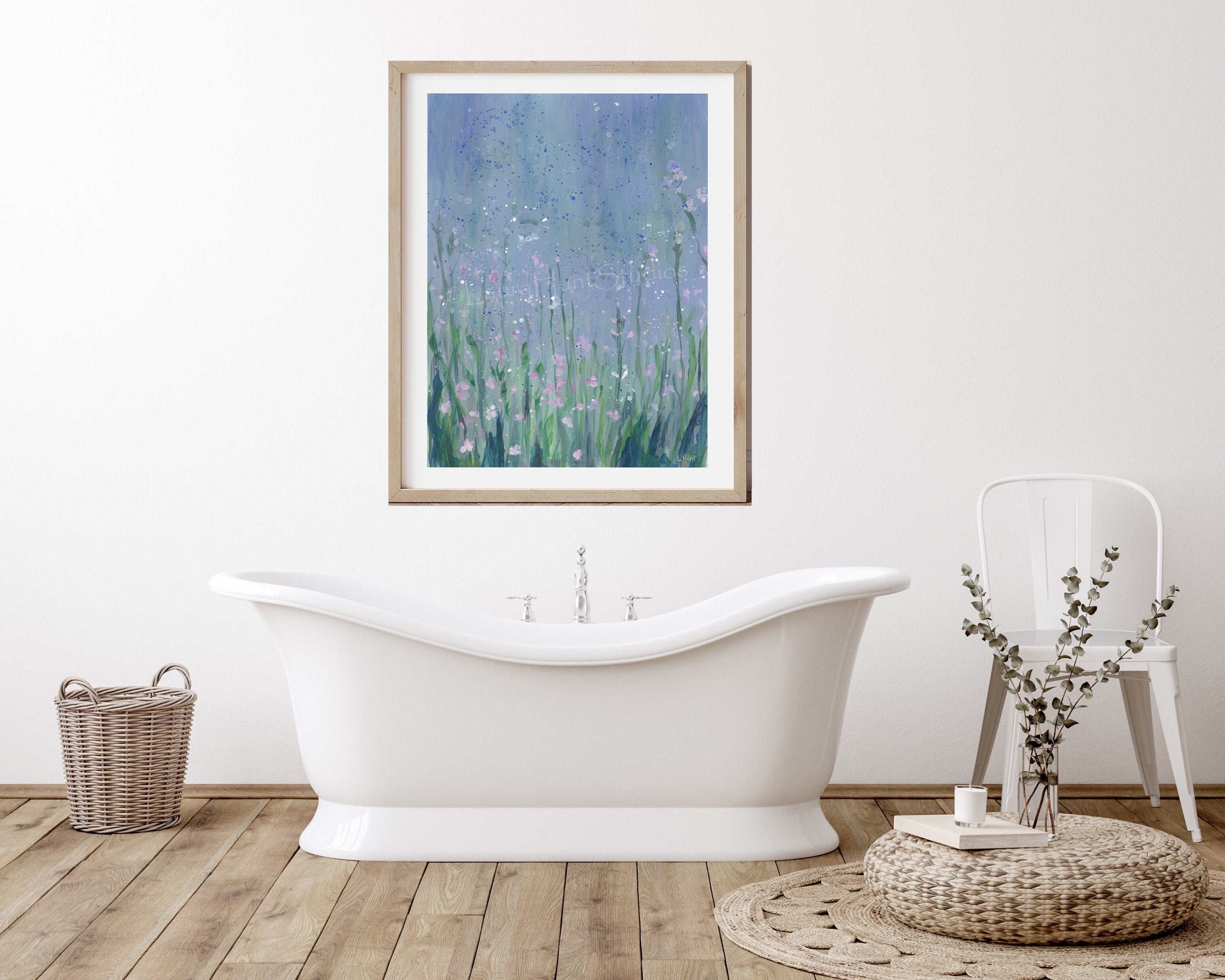 Bathroom Rain Decor Large Wall Art Abstract Wall Art - Etsy.de