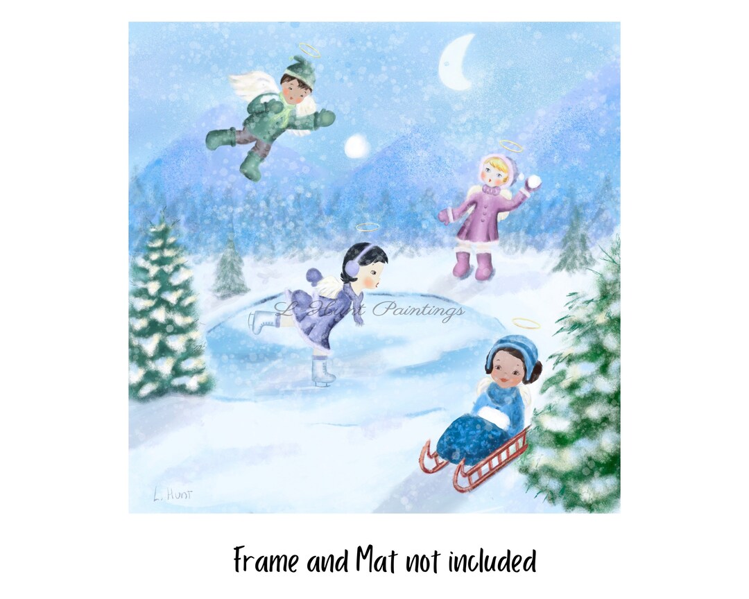 Snow Angels Print - Etsy