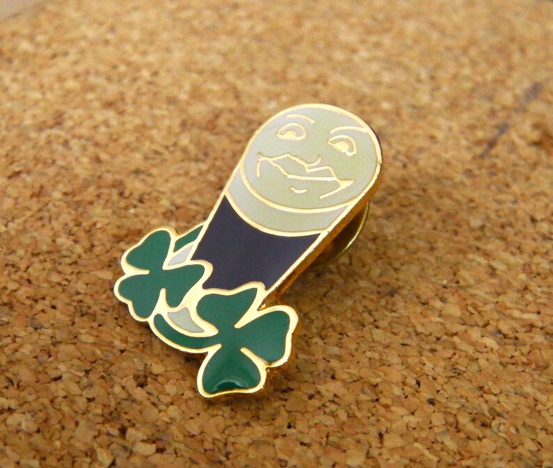 Vintage 90s Guinness Enamel Pin Badge. Smiling Pint & Irish Shamrock ...