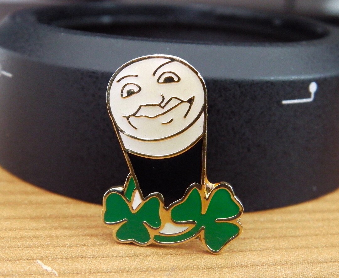 Vintage 90s Guinness Enamel Pin Badge. Smiling Pint & Irish Shamrock ...