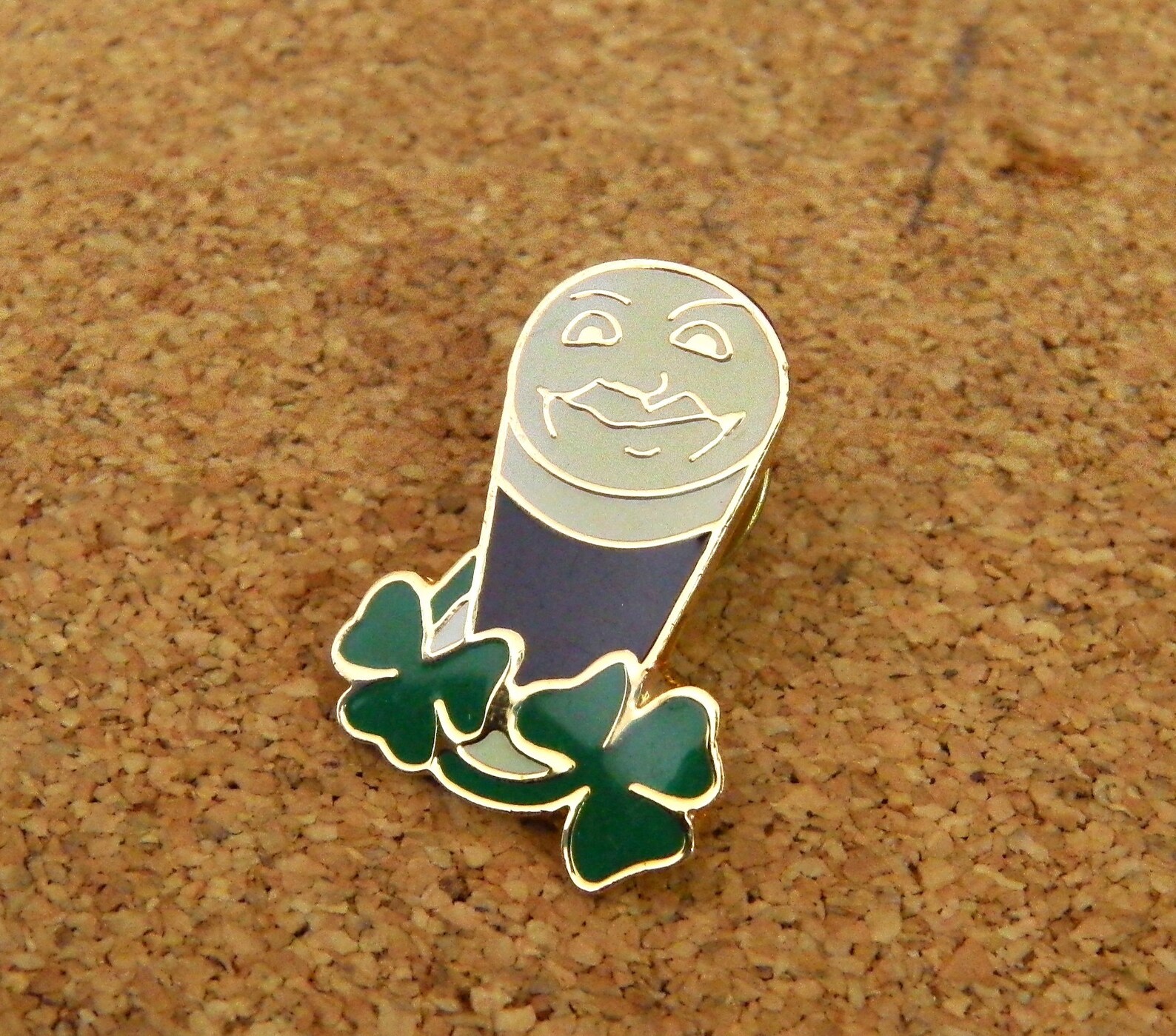 Vintage 90s Guinness Enamel Pin Badge. Smiling Pint & Irish Shamrock ...