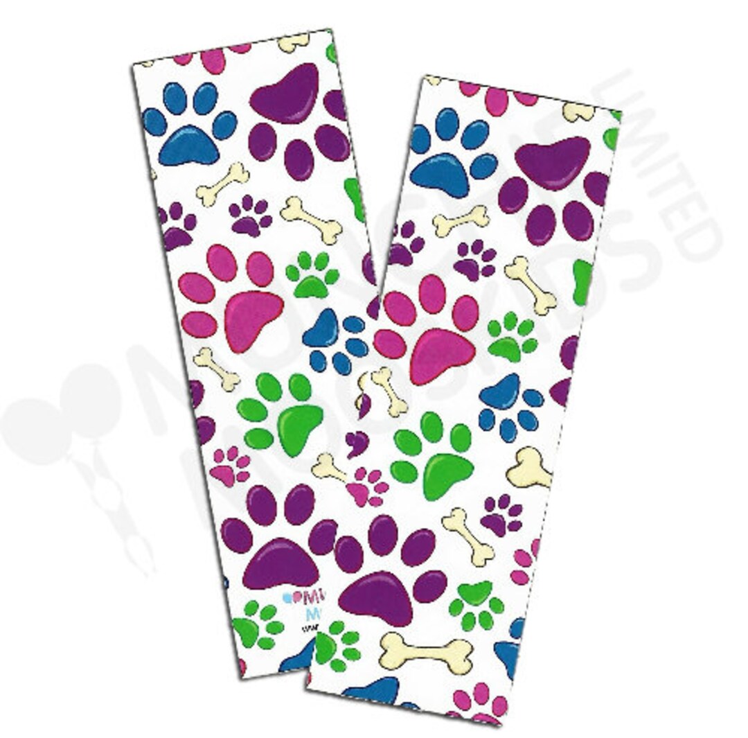 Pack of 12 - Paw Print Bookmarks - Keep Track of Your Reading ...