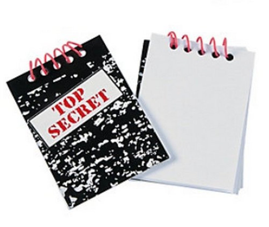 Pack of 6 - Top Secret Notebooks for Covert Missions and Classified ...