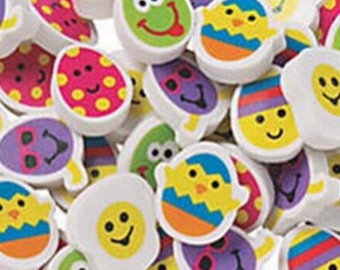 Pack of 24 - Eggcellent Easter Erasers - Egg Hunt Chicks Teacher ...