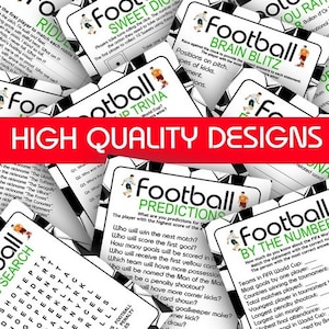 Football 12 Game Bundle, Printable Football Games for Kids, Football ...