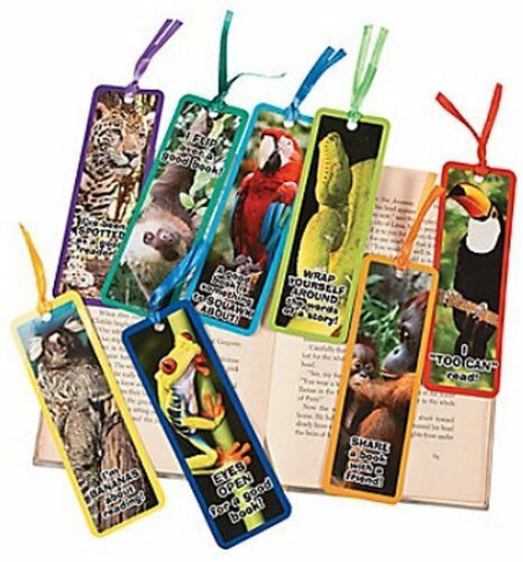 Pack of 12 - Rainforest Animals Bookmarks - Explore the Jungle With ...