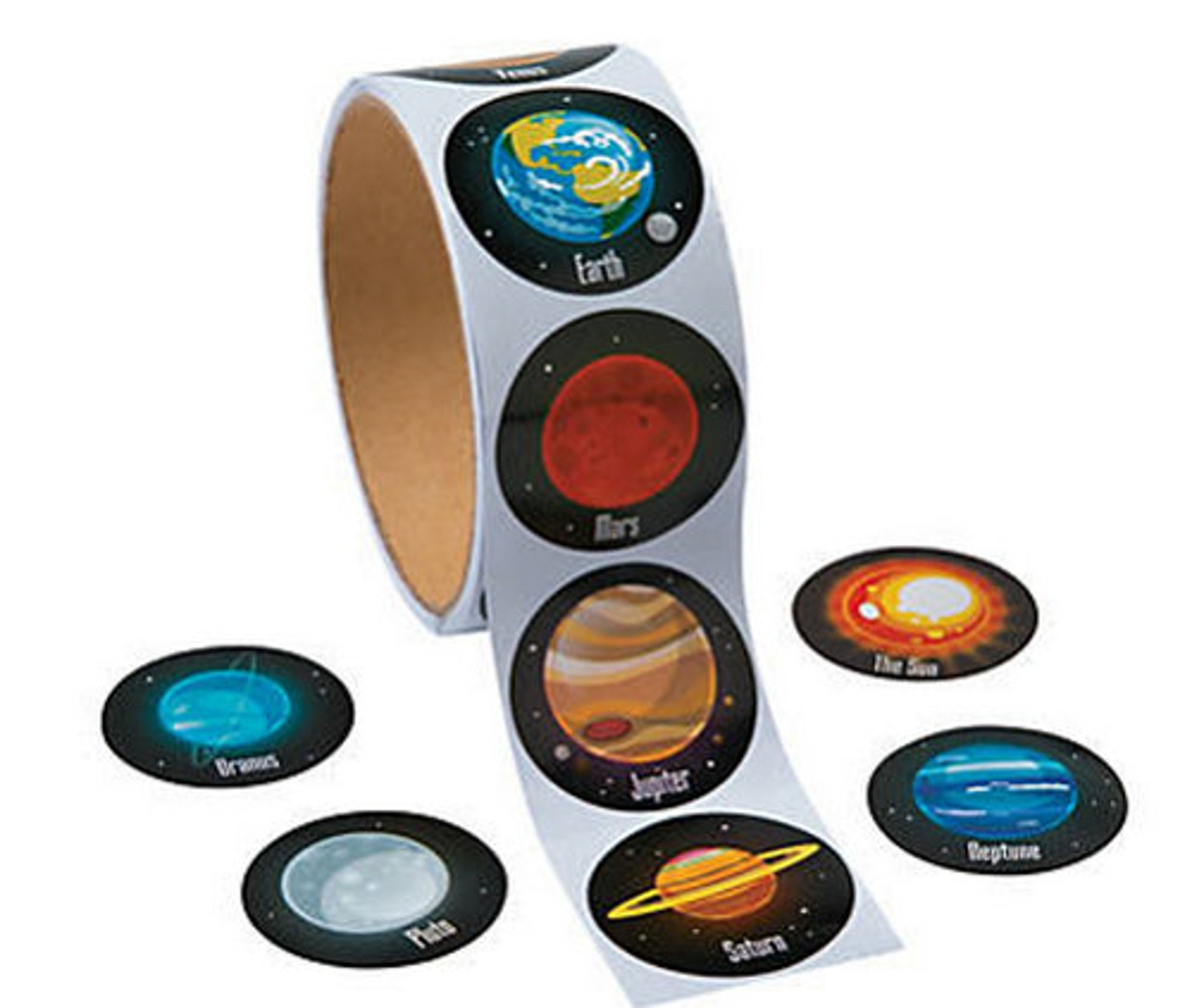 Pack of 100 - Space Solar System Stickers - Party Bag Fillers Teacher ...