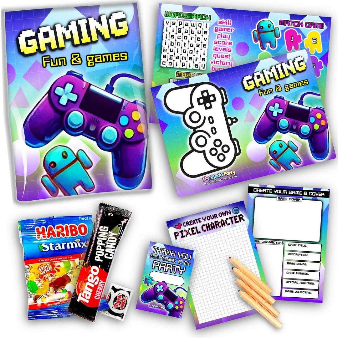 Gamer Party Bags – Pre-filled Gaming Party Favours With Activities ...