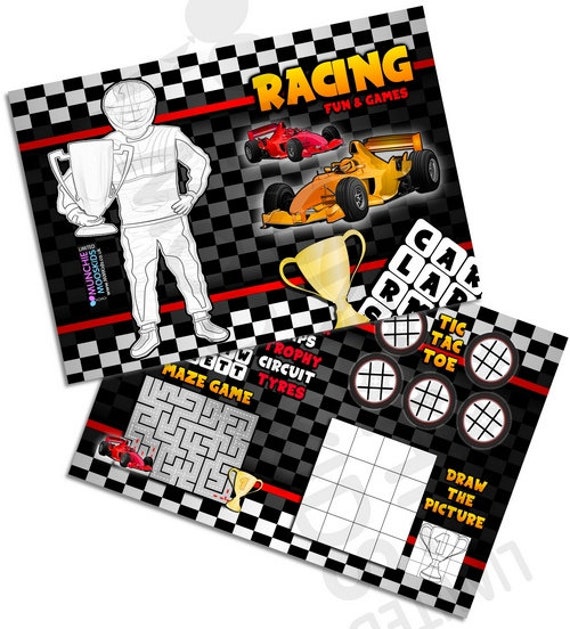 Pack of 24 Racing Cars Fun and Games Activity Sheets F1 | Etsy