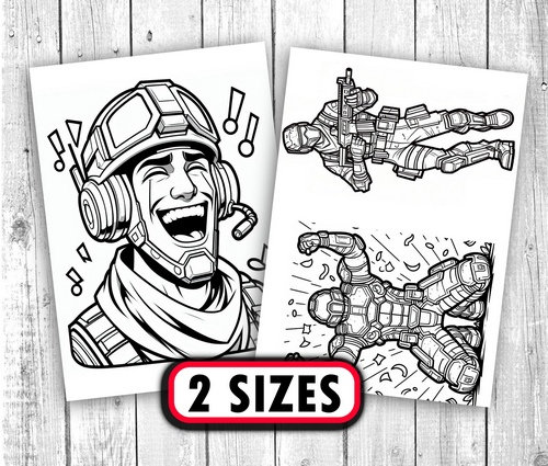 16 X Battle Colouring Pages for Kids, Colouring Pages, Colouring Book ...
