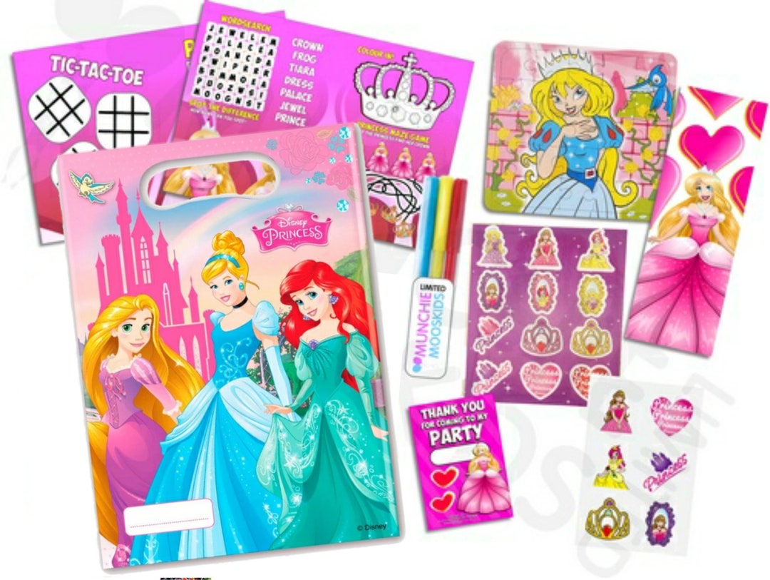 Pre-filled Disney Princess Party Bag Complete Party Supplies & Favours ...
