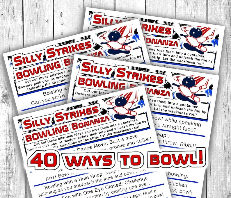 Silly Strikes Bowling Game, 40 Funny Ways to Bowl, Bowling Challenges ...