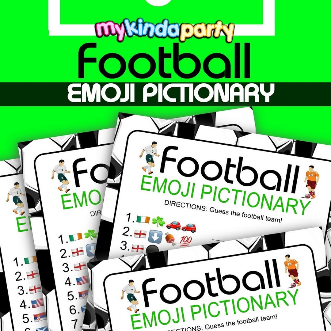 Football Emoji Pictionary Game, Printable Football Games for Kids ...