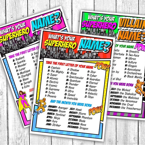 Superhero Villain Birthday Sign - Etsy