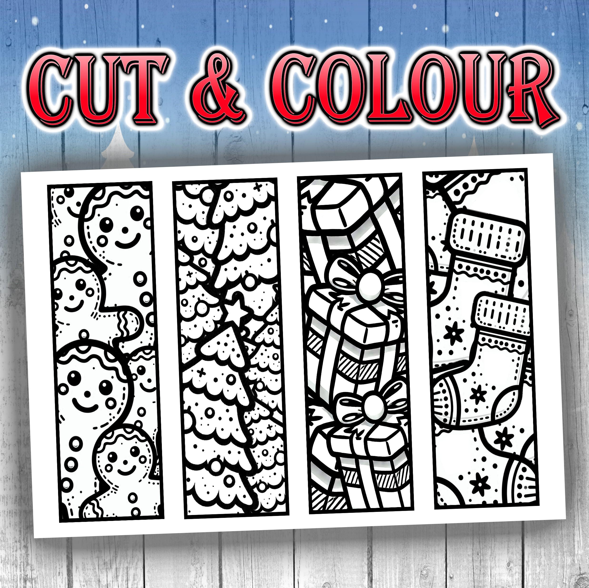 Printable Christmas Colouring Bookmarks | Colour Your Own Festive ...