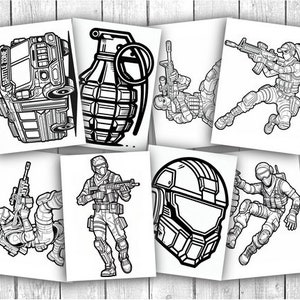 16 X Battle Colouring Pages for Kids, Colouring Pages, Colouring Book ...