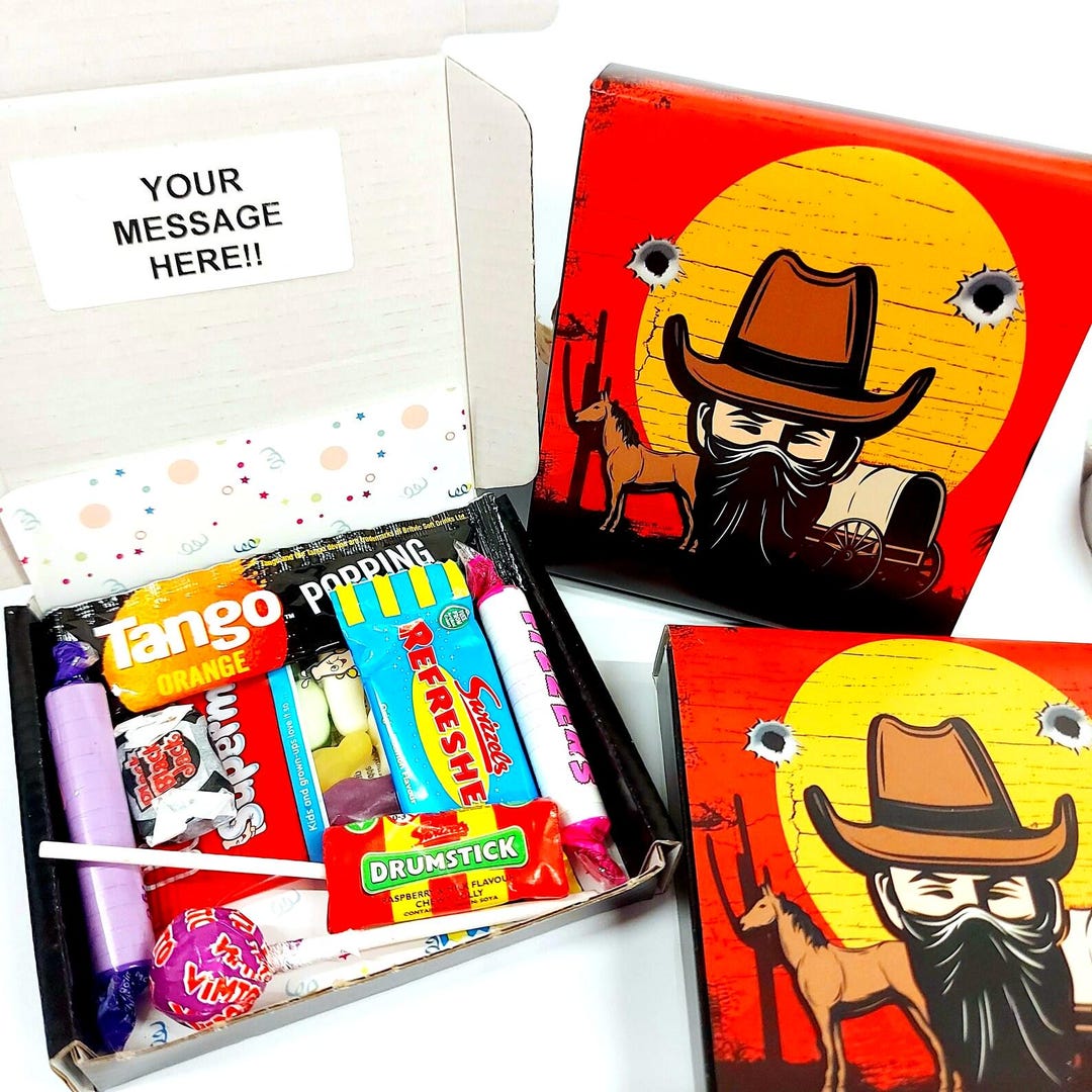 Bonbonnière western cowboy – Friandises rétro | Cadeau personnalisé ...